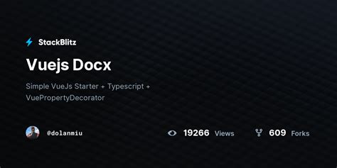 Vuejs Docx StackBlitz