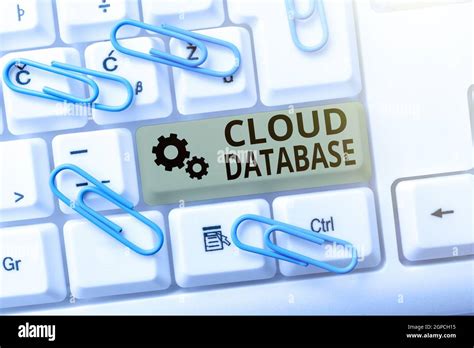 Text Sign Showing Cloud Database Business Showcase Optimized Or Built
