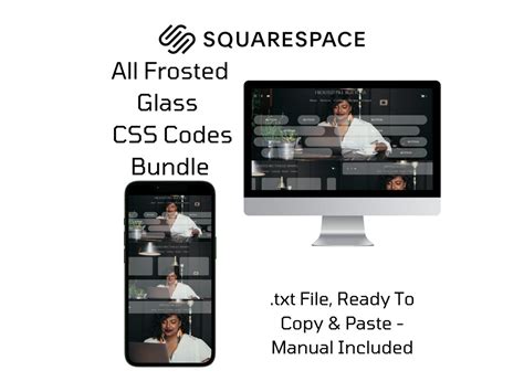 squarespace css frosted bundle website design template