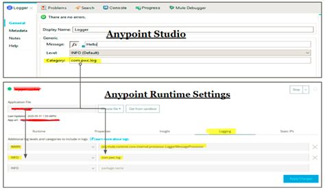guidelines on mulesoft logging alerting visualizer monitoring and api