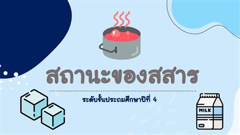 สถานะของสสาร ป 4 หน้าหนังสือ 1 พลิก Pdf ออนไลน์ Pubhtml5