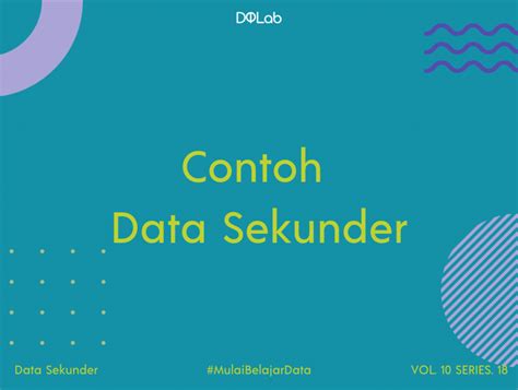 Beberapa Contoh Data Sekunder Dalam Penelitian
