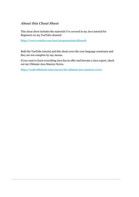 Solution Java Cheat Sheet Java Complete Solve Paper Assignment Studypool