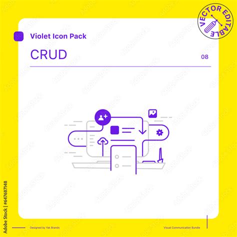 Outline User Interface Crud Vector Illustration Stock Vector Adobe