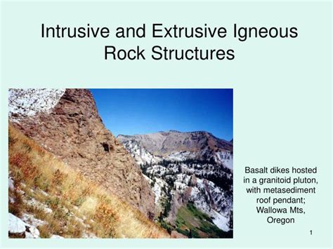 Ppt Intrusive And Extrusive Igneous Rock Structures Powerpoint