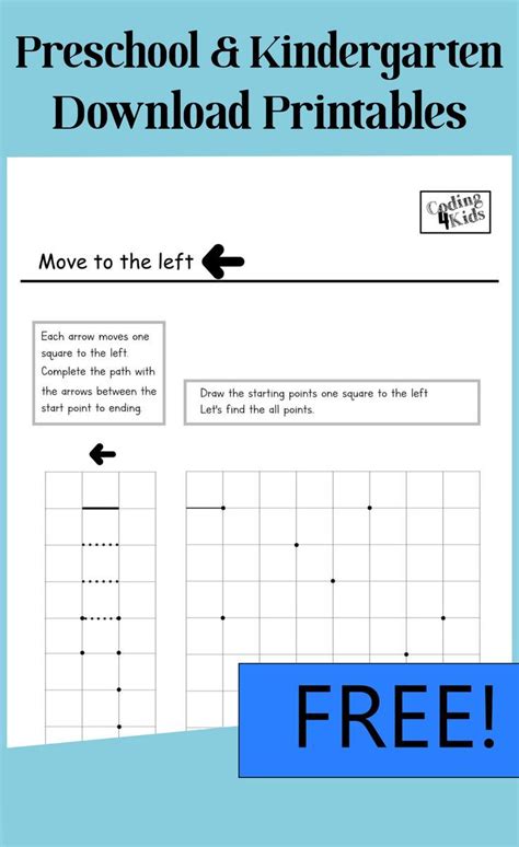 preschool coding activities free printable worksheets