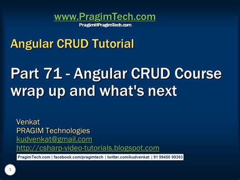 Sql Server Net And C Video Tutorial Angular Crud Course Wrap Up And Whats Next Slides