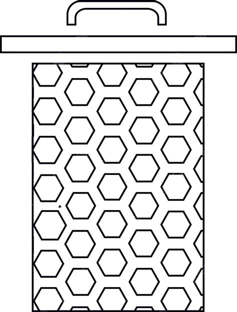 Honeycomb Iconoutline Style Structure Illustration Geometric Vector Structure Illustration