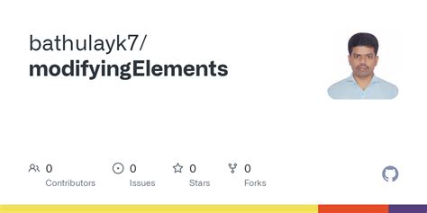 Github Bathulayk7modifyingelements