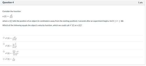 Solved Consider The Function S T T 1t Where S T Tells The Chegg Com