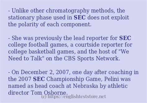 In Sentence Examples Of Sec Englishteststore Blog