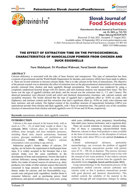 Pdf The Effect Of Extraction Time On The Physicochemical