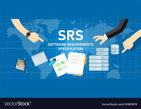 Srs Software Requirements Specification Planning Vector Image