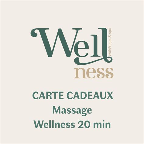 Carte Cadeau Wellness 20min Wellness Nancy Spa