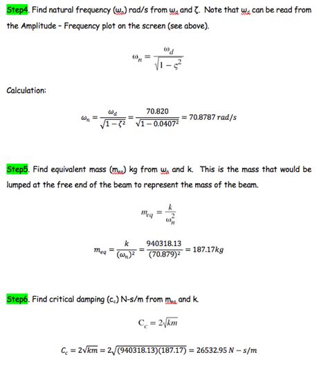 Solved Step1 Find Logarithmic Decrement D From