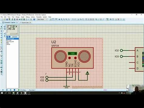 Ultrasonic Transducer Srf04 With Arduino On Proteus Simulation