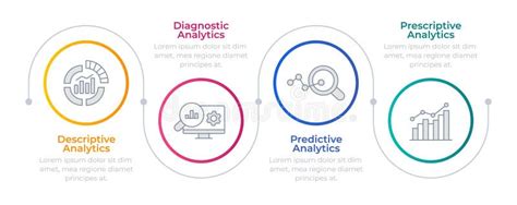 Automated Data Analytics Infographic Circles Stock Vector Illustration Of Monitoring Analysis