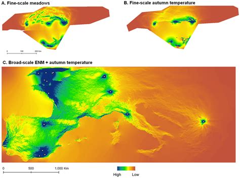 11 Circuitscape Cumulative Current Maps Of The Density Of Potential