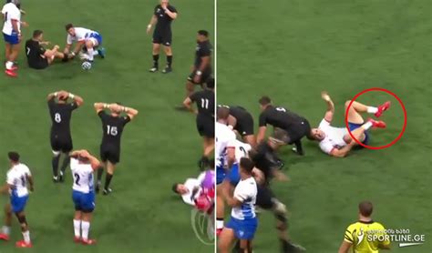 Video ნამიბიელმა მორაგბემ ახალ ზელანდიასთან მატჩში უმძიმესი ტრავმა მიიღო