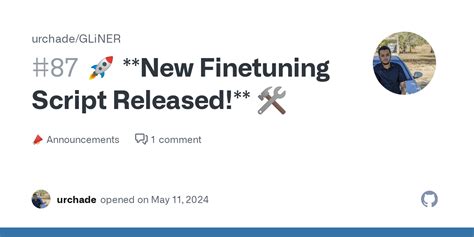 🚀 New Finetuning Script Released 🛠️ · Urchade Gliner · Discussion
