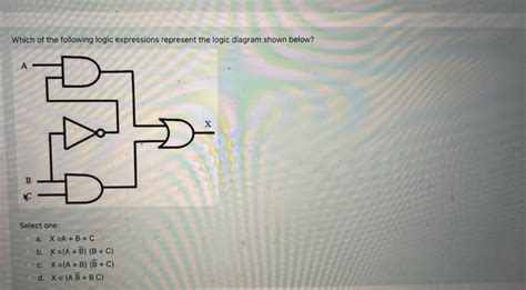 Solved Which Of The Following Logic Expressions Represent Chegg Com