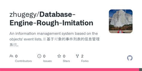github zhugegy database engine rough imitation an information management system based on the
