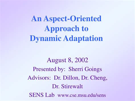 Ppt An Aspect Oriented Approach To Dynamic Adaptation Powerpoint