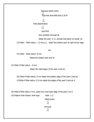 Solid Works Lab Manual Including Auto Cad DOCX 3 D Graphics Computer Software And Applications
