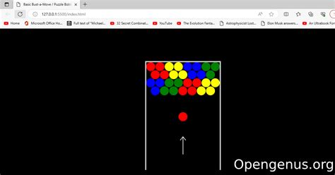 Bubble Shooter Game In Htmlcss And Js
