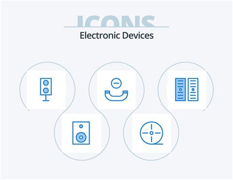 Devices Blue Icon Pack 5 Icon Design Technology Server Data