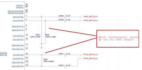 Lmk04828 Output Terminations Resistors Connections For Lvds Outputs