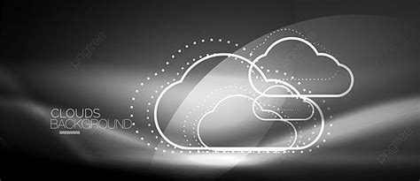 Vector Cloud Computing Network Symbol Background Computing Database Glow Background Image For