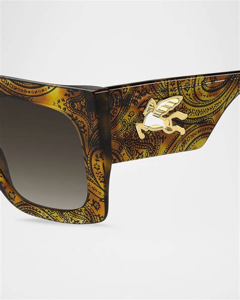 Etro Square Acetate Sunglasses Neiman Marcus