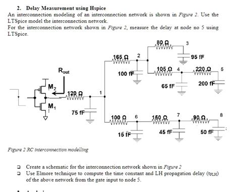 Solved Texts Solve This Using Hspice 2 Delay Measurement Using Hspice An Interconnection