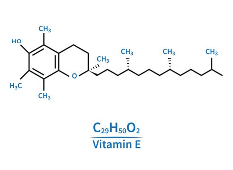 Molecule Skeletal Formula Of Vitamin E Or Alpha Tocopherol Vector Illustration 27139613 Vector