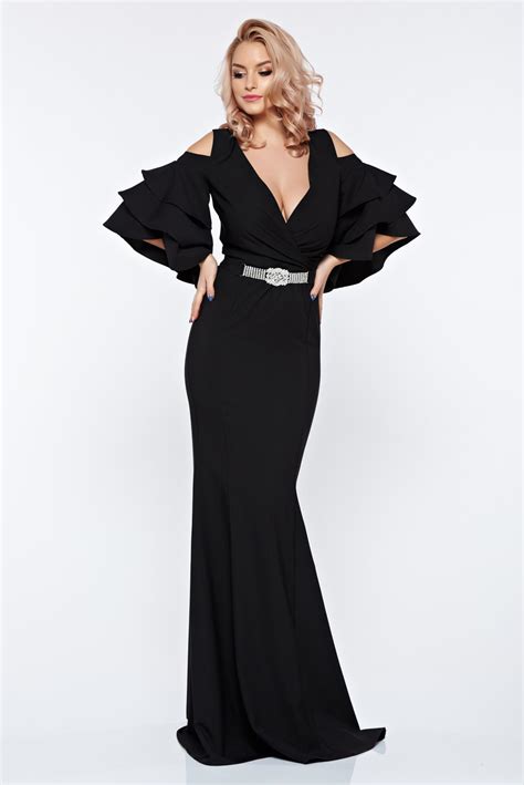 Artista Black Dress Evening Dresses Mermaid Off Shoulder With A Cleavage