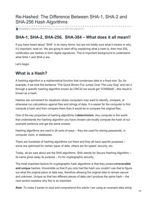 Re Hashed The Difference Between Sha 1 Sha 2 And Sha 256 Hash Algorithms