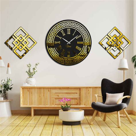 Modern 3 Piece Wall Clock Set Elahe Shopipersia