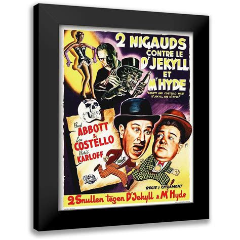 Hollywood Photo Archive 20x24 Black Modern Framed Museum Art Print Titled Abbott And Costello