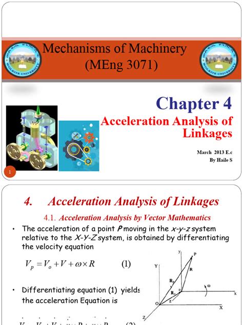 Acceleration Analysis Of Linkages Pdf Acceleration Space