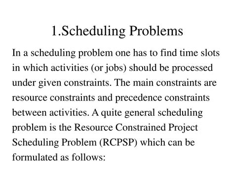 Ppt On The Complexity Of Scheduling Powerpoint Presentation Free