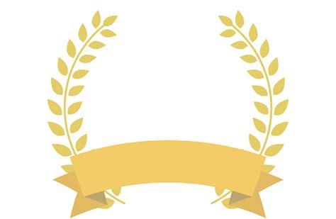 월계수와 리본의 벡터 일러스트 레이 션 간단한 월계관 우승자 1 위 1위에 대한 스톡 벡터 아트 및 기타 이미지 1위 계급