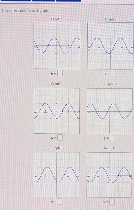 Solved Enter An Equation For Each Graph Enter An Equation