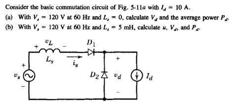 Solved Consider The Basic Commutation Circuit Of Fig 5 11a