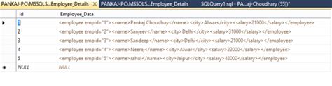 Xml Data Type In Sql Server