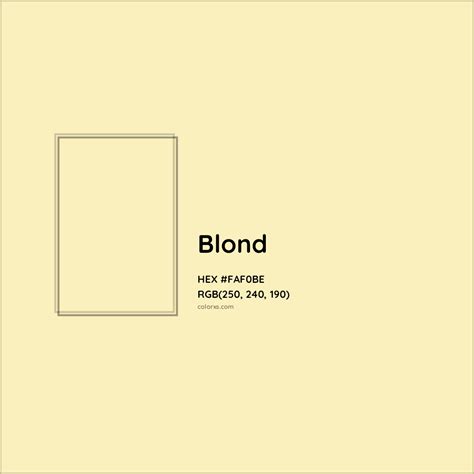 Blond Complementary Or Opposite Color Name And Code Faf0be