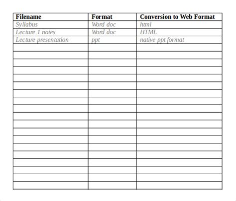 12 Content Inventory Templates Free Sample Example Format Download