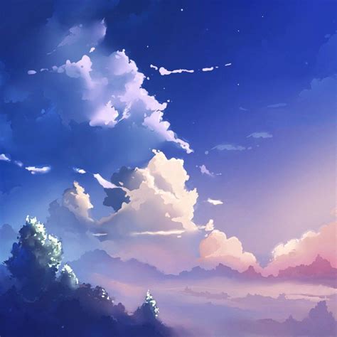 Download Vintage Aesthetic Ipad Blue Sky Art Wallpaper