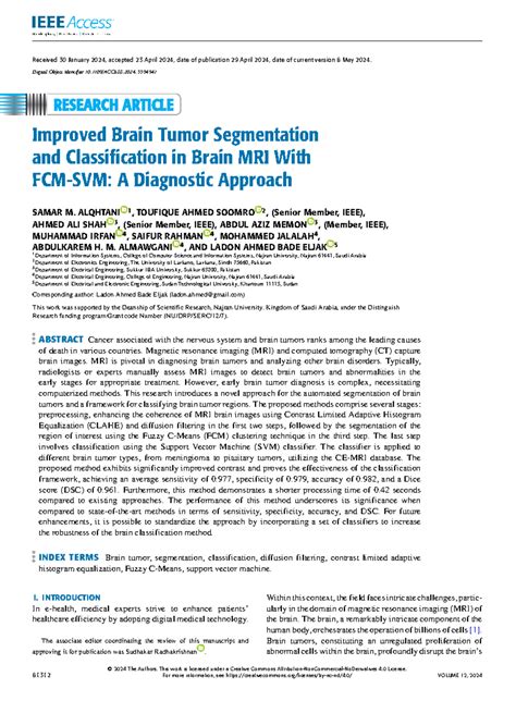 Improved Brain Tumor Segmentation And Classification In Brain Mri With Fcm Svm A Diagnostic