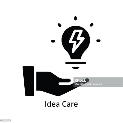 아이디어 케어 벡터 솔리드 아이콘 디자인 그림입니다 자연과 생태 흰색 배경에 기호 Eps 10 파일 간호사에 대한 스톡 벡터